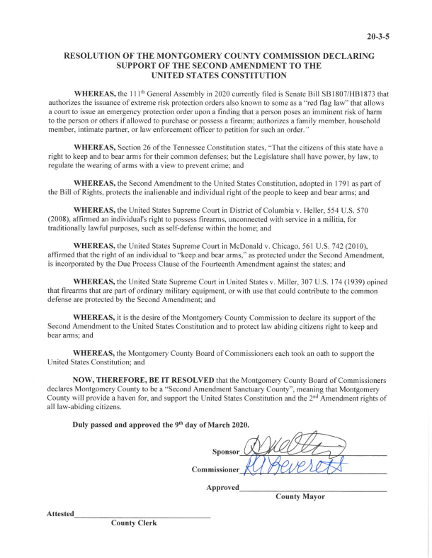 County Commission to vote on 'Second Amendment Sanctuary' Resolution ...