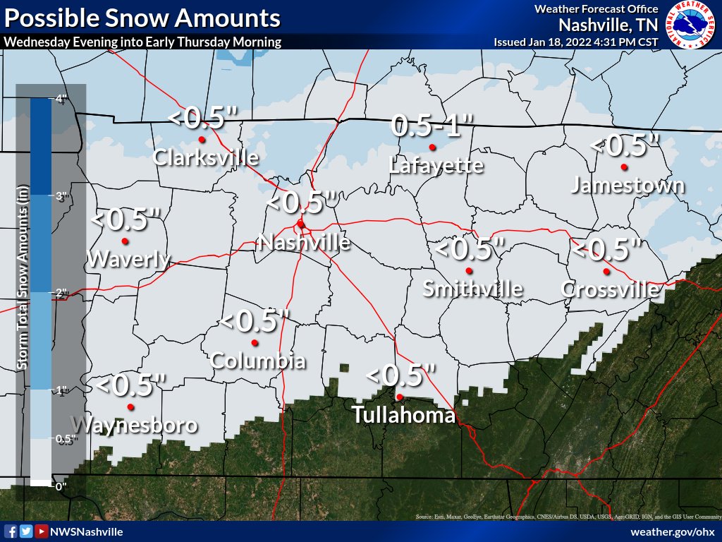 Up to 1 inch of sleet, snow expected Wednesday night in Clarksville ...
