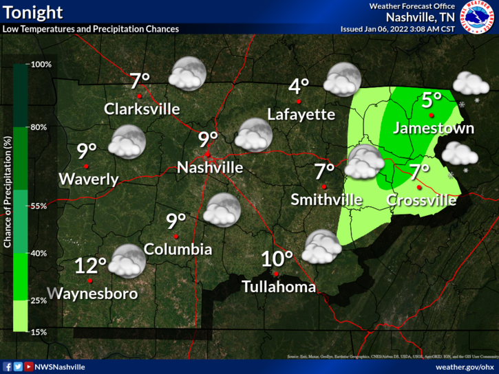 UPDATE: Temperatures will drop to 6 degrees tonight in Clarksville ...