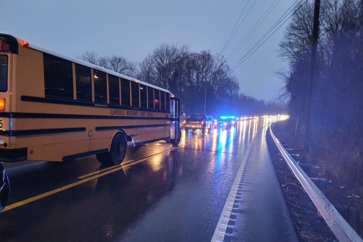 TRAFFIC ALERT: Warfield Blvd backed up after school bus hits guard rail ...