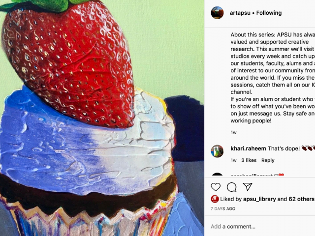 APSU Art+Design launches twice-weekly studio visits on Instagram ...