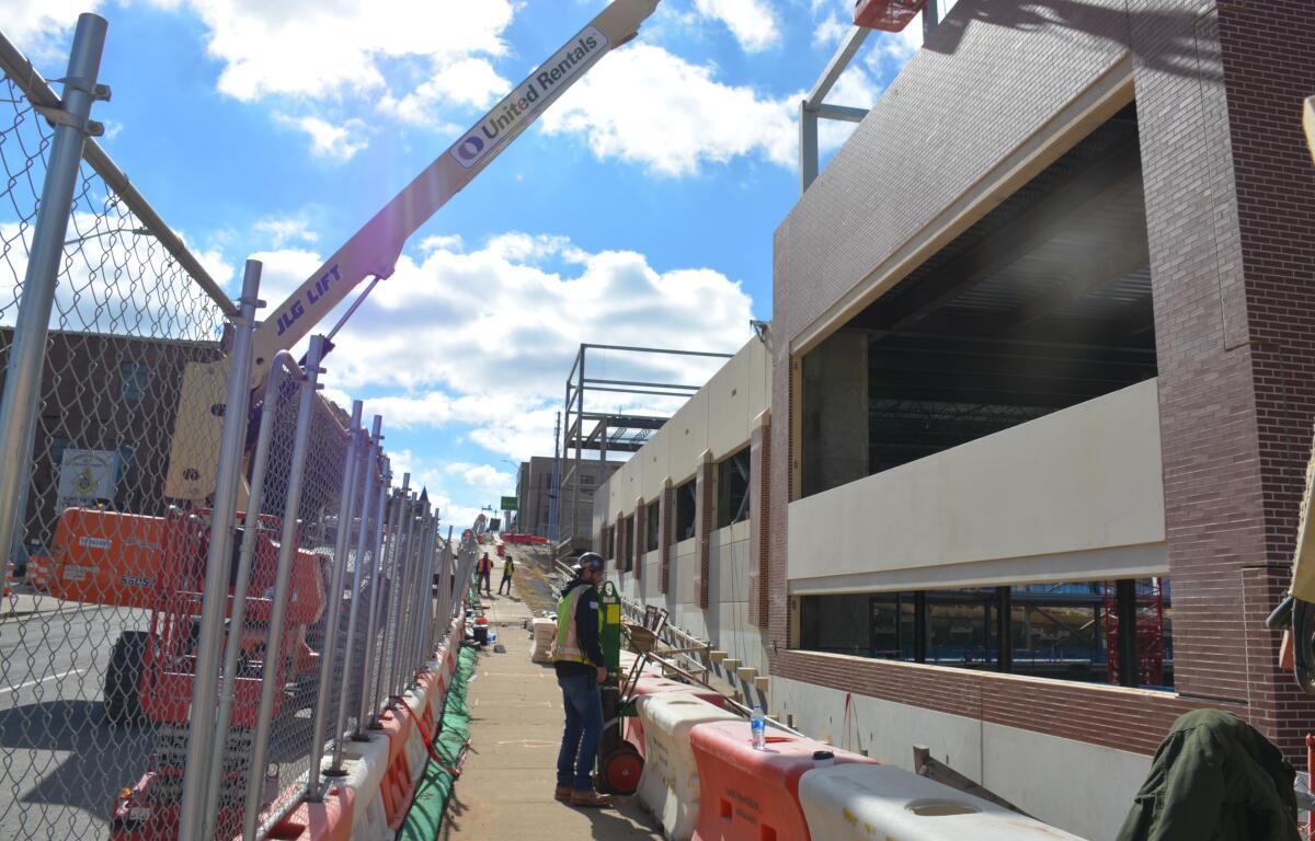 Inside the F&M Bank Arena construction site in downtown Clarksville ...