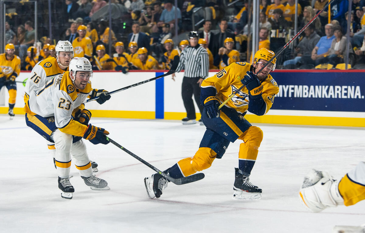 Thousands of fans pack F&M Bank Arena for sold-out Predators event ...