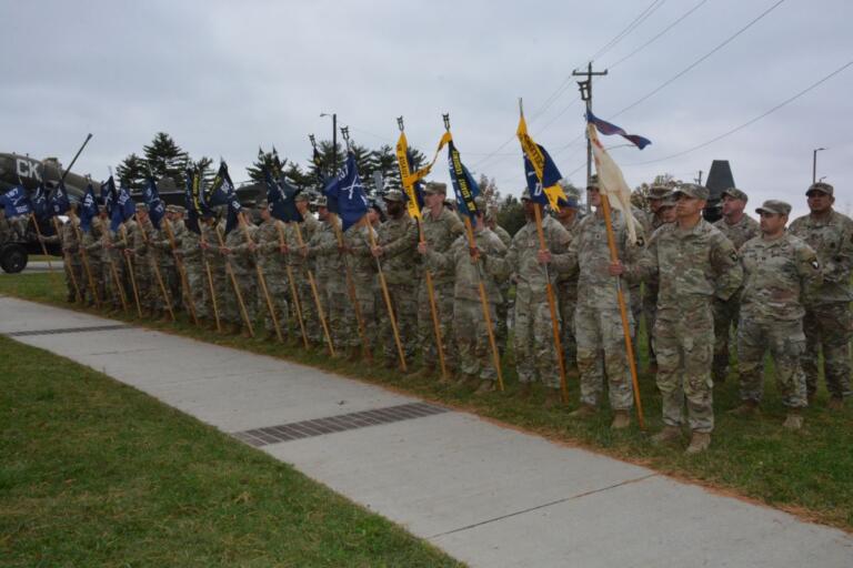 101st Airborne Division 3rd BCT cases colors for deployment to Eastern ...