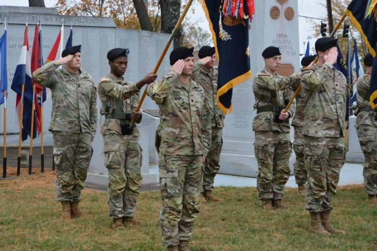101st Airborne Division 3rd BCT cases colors for deployment to Eastern ...