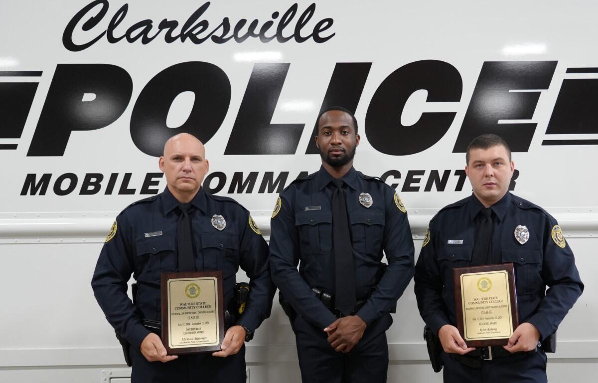 10 incoming Clarksville Police officers graduate from Police Academy ...