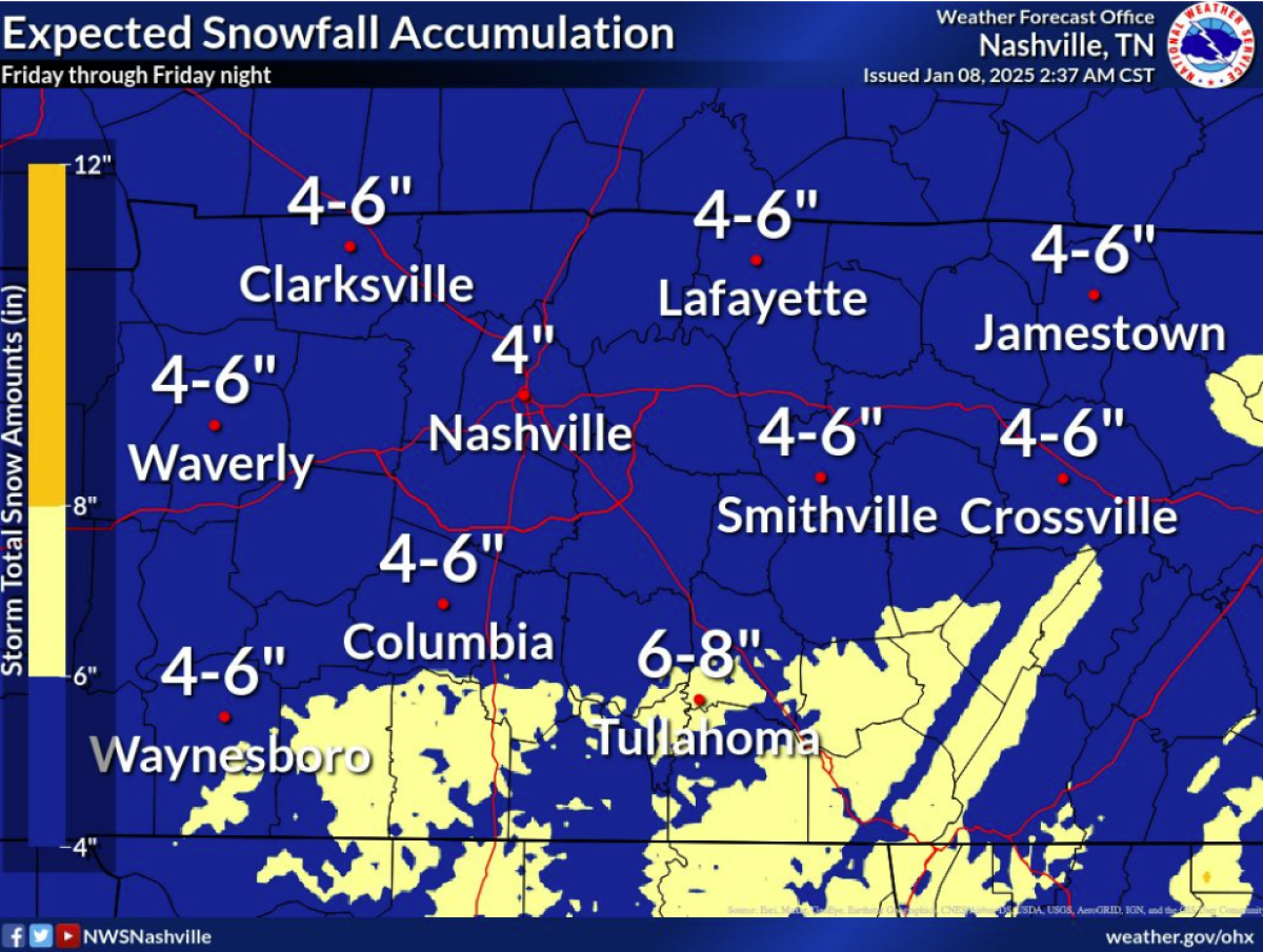 UPDATE: 70% chance of over 3 inches of snow in Clarksville, starting 7 ...