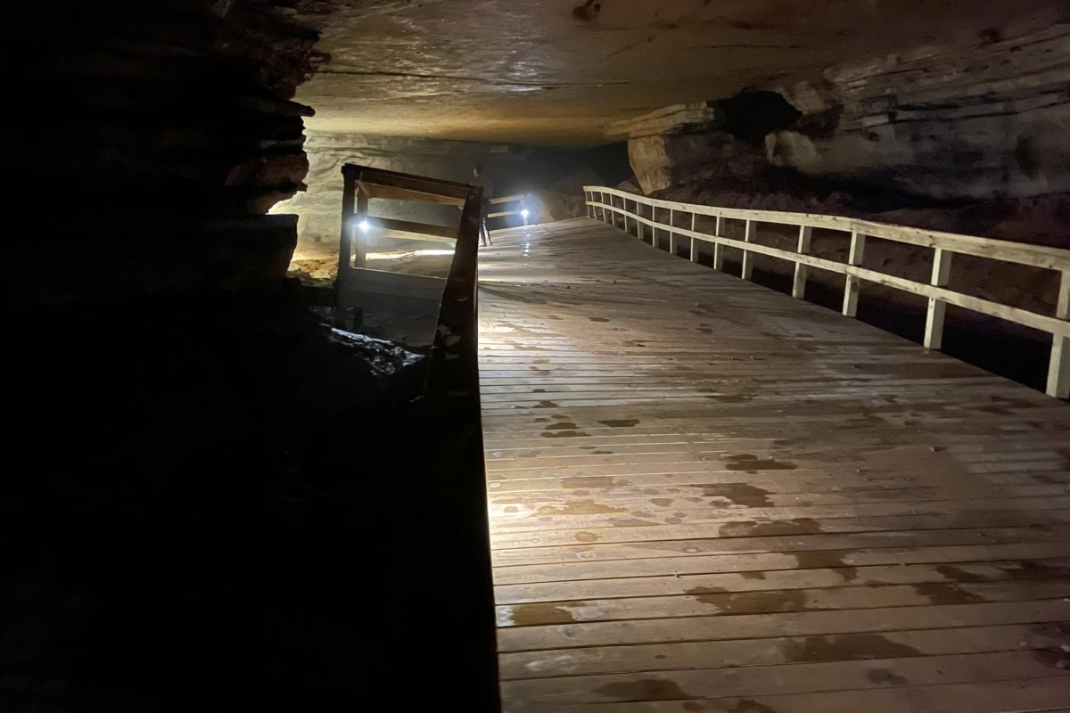Flooding fills Dunbar Cave with mud, lifts boardwalks, causes possible ...