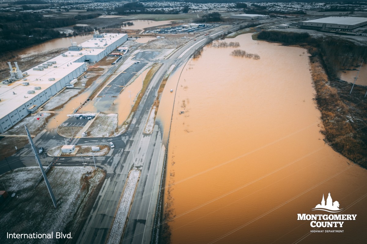 UPDATE: IDB basin near International overflowed in flooding event, IDB ...