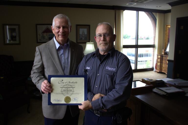 City of Clarksville employees recognized for saving citizen’s life on Franklin Street ...