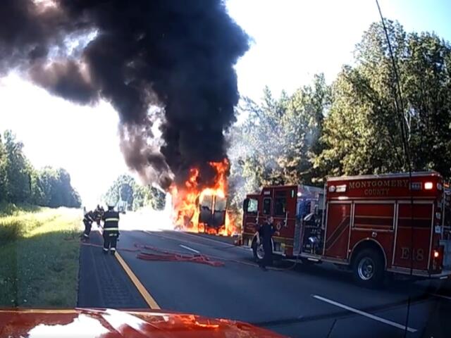 UPDATE: Blown tire leads to tractor-trailer catching fire on I-24 ...