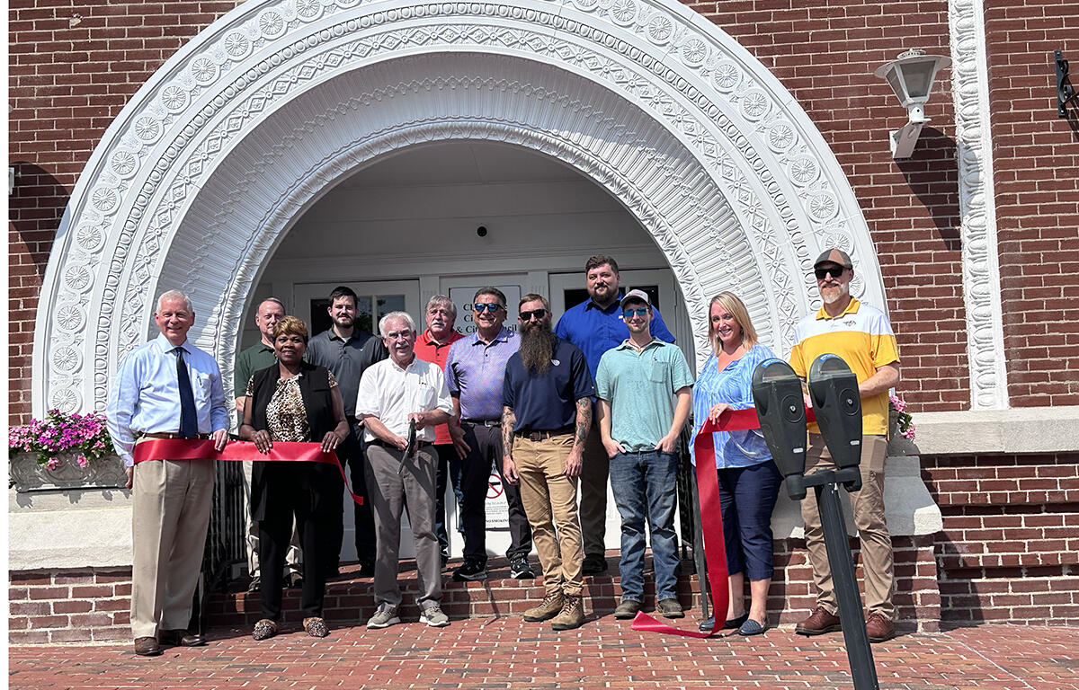 Old crumbling City Hall archway restored on Public Square in ...